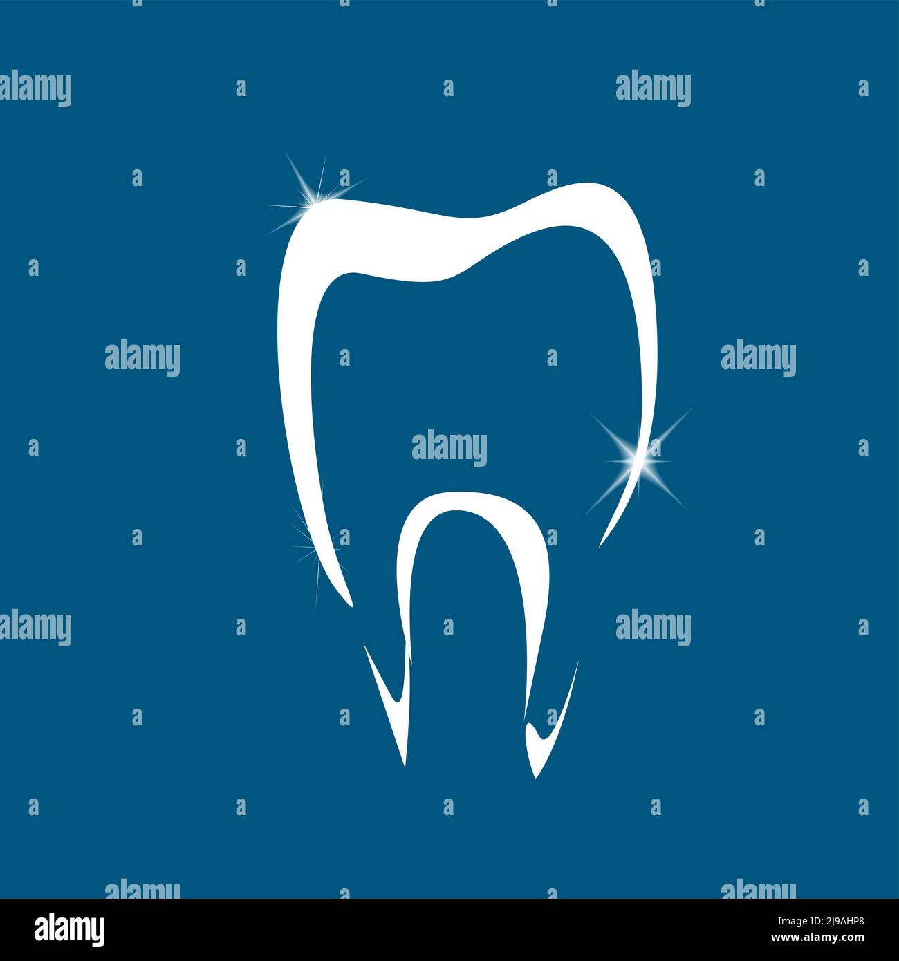 White Tooth icon - dental logo template vector illustration Stock ...