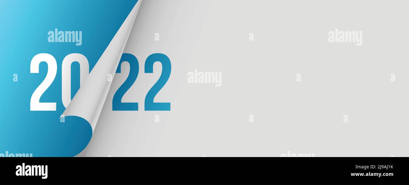 2022 new year banner in page curl style Stock Vector Image & Art - Alamy