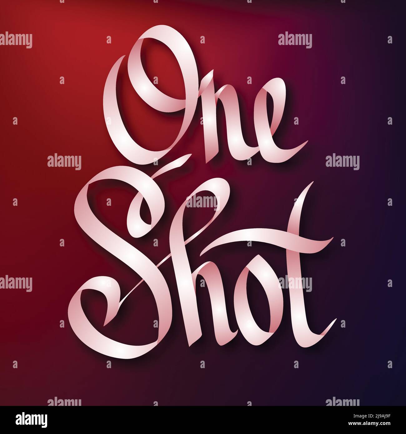 Typographical quote template with handwritten calligraphic elegant ...