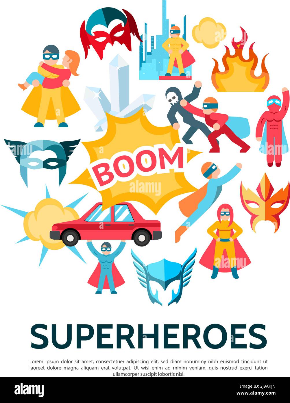 Superhero avatar set Stock Vector Images - Alamy