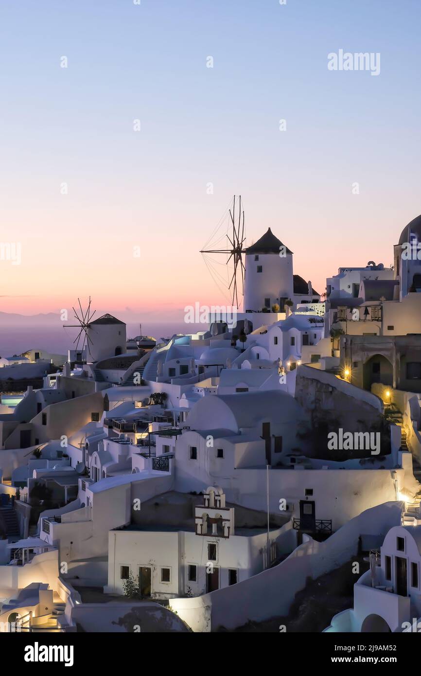 View of Oia, the most stunning village of Santorini and an amazing ...