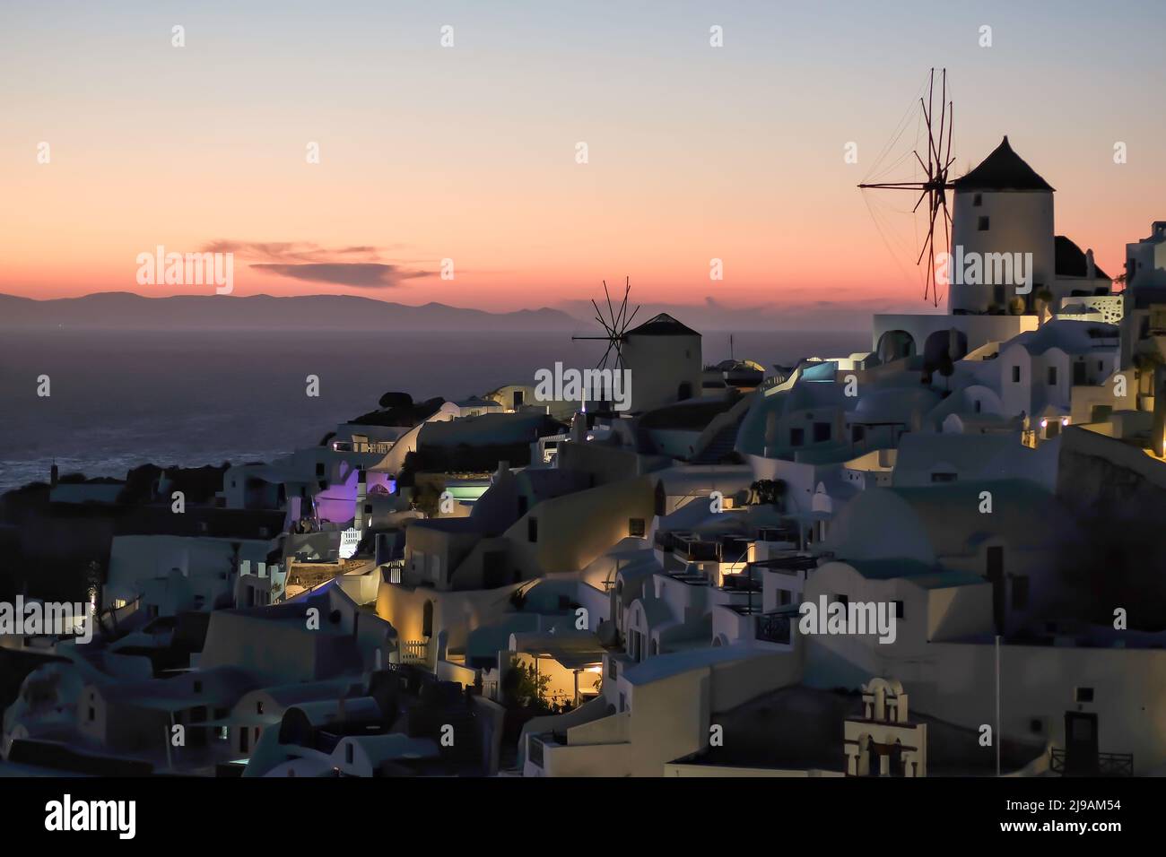 View of Oia, the most stunning village of Santorini and an amazing ...