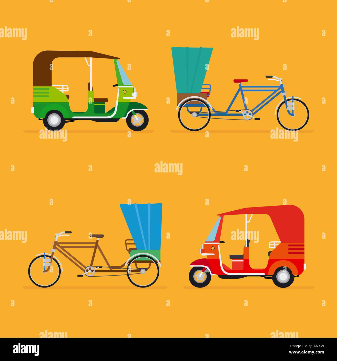 Wheeled cab Stock Vector Images - Alamy