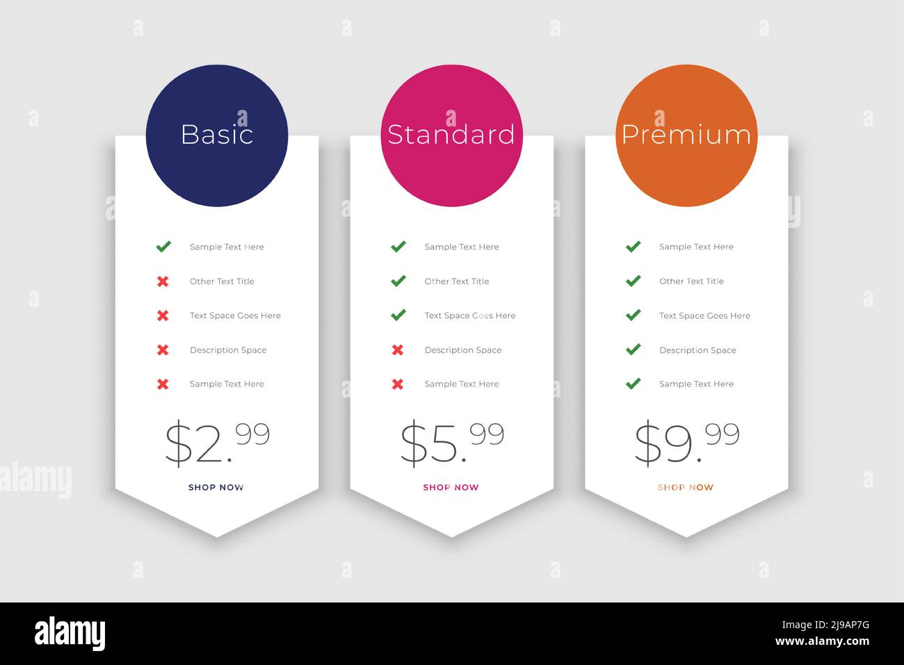 Business Pricing Chart Stock Vector Images - Alamy