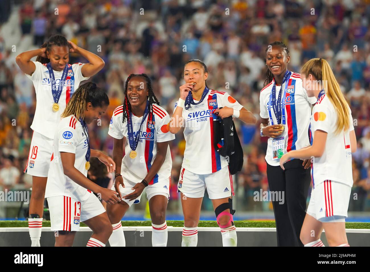 Uefa champions league trophy ceremony hi-res stock photography and ...