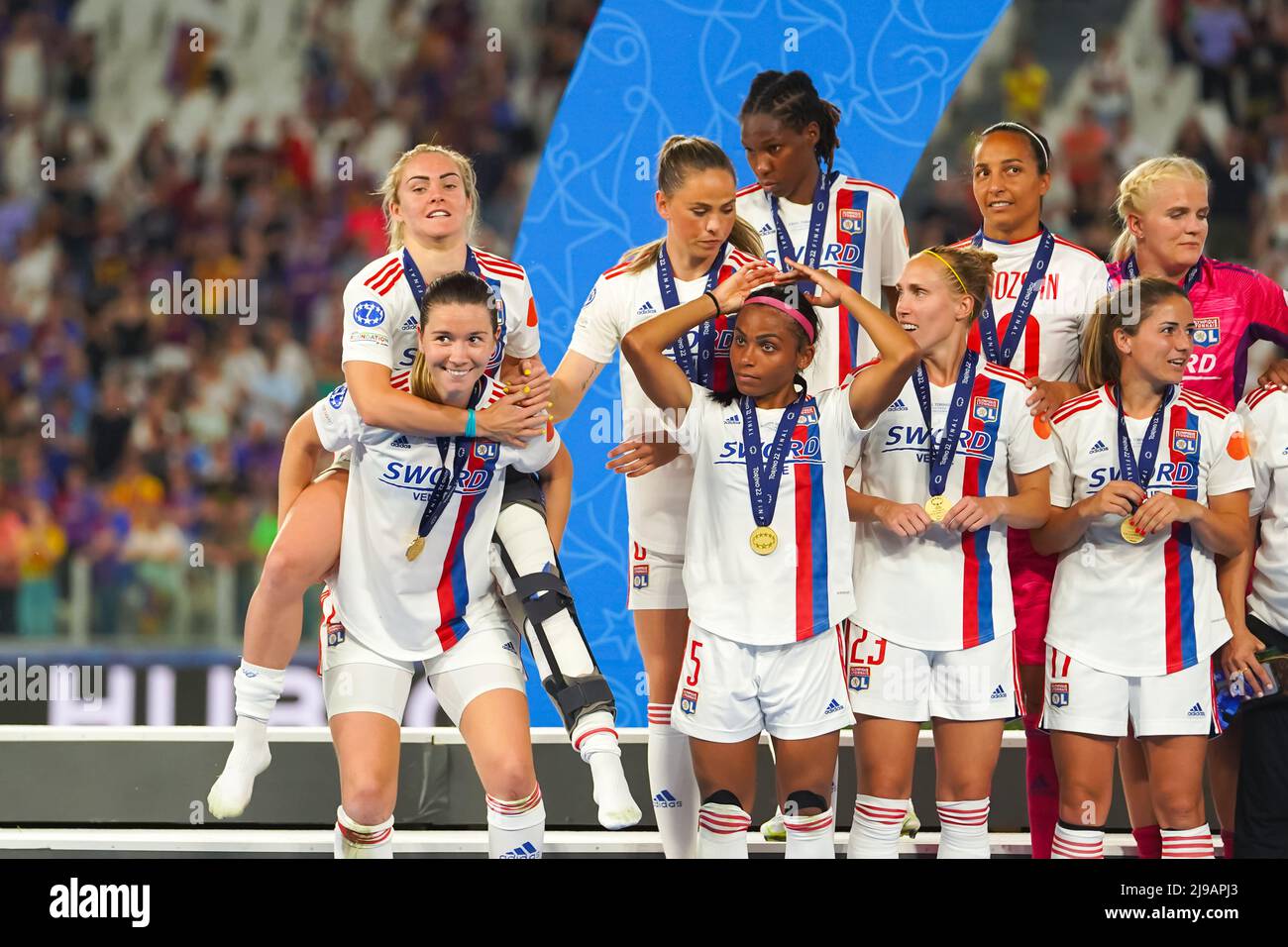 Uefa champions league trophy ceremony hi-res stock photography and ...