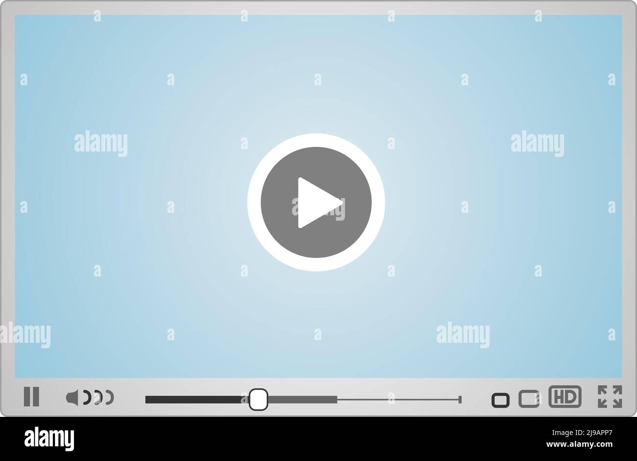 Skin for Web Video Player, minimalistic design Stock Vector Image & Art ...