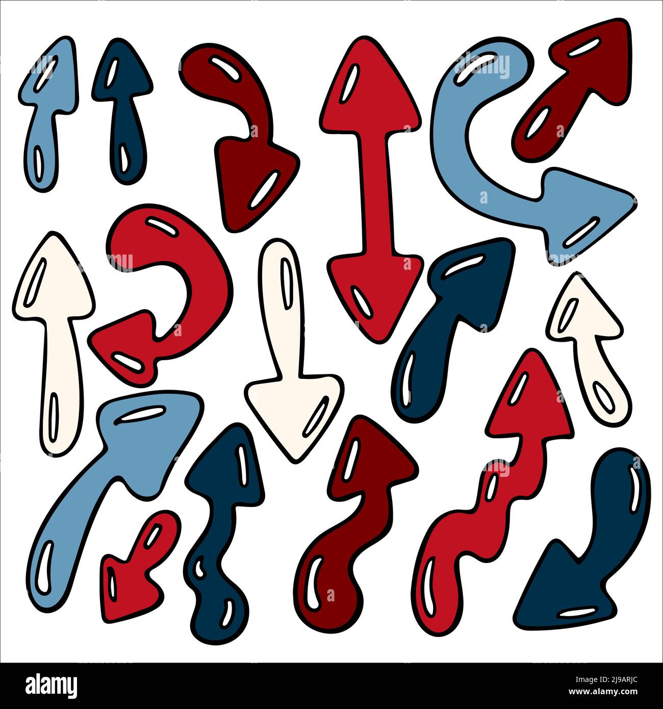 Hand drawn arrows vector doodle set. sketch arrow design for business ...