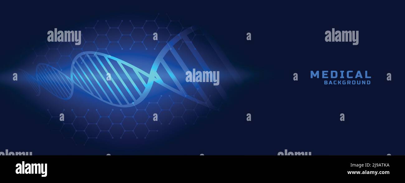 dna banner in blue medical background style Stock Vector Image & Art ...
