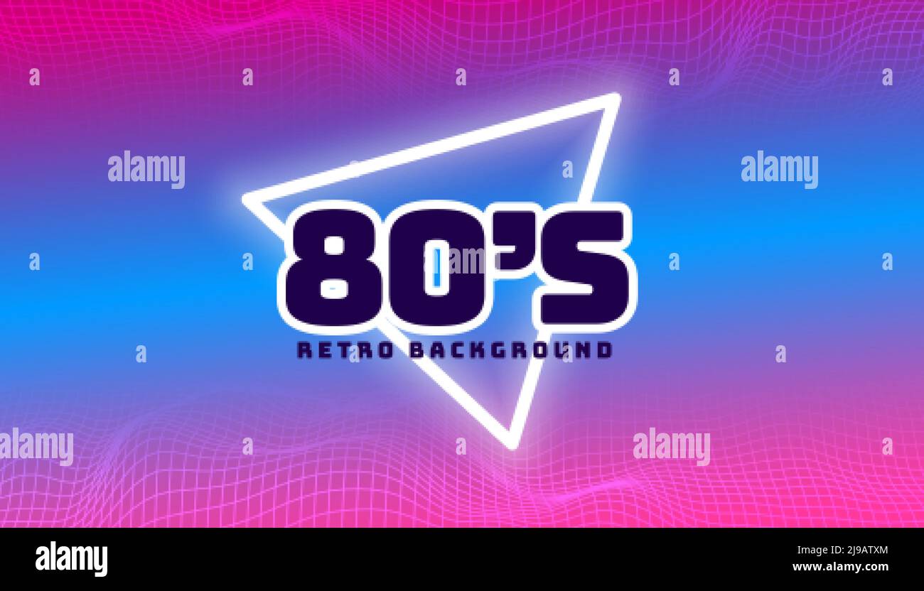 80s retro colors background with triangle shape Stock Vector Image ...