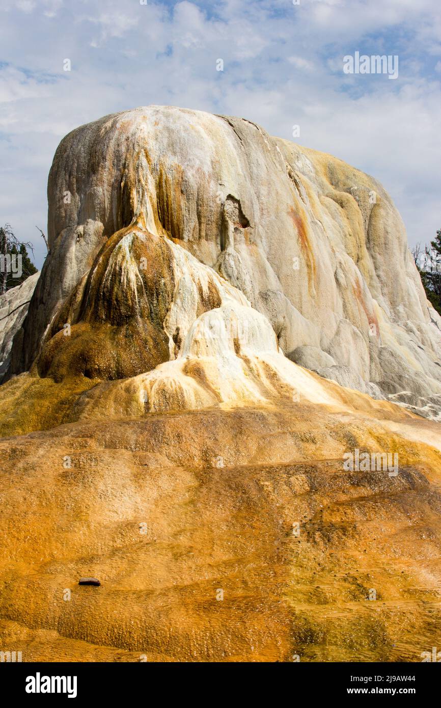 Orange Spring Mound in Yellowstone National Park. View of the pictorial ...