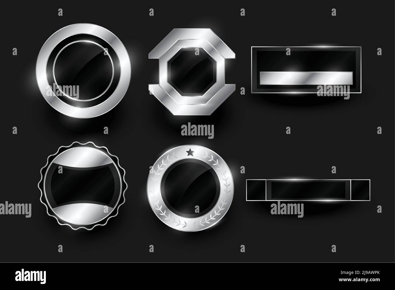 Blank metal badges Stock Vector Images - Alamy