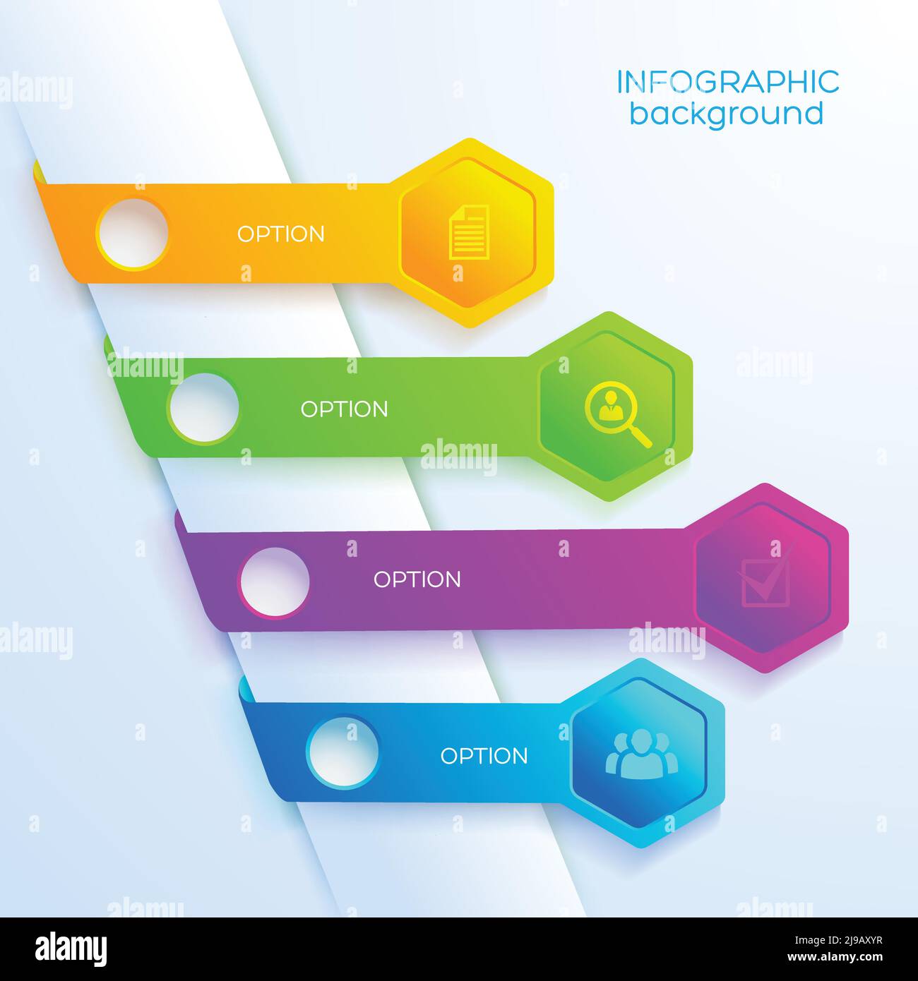 Digital web infographic template with business icons four colorful ...