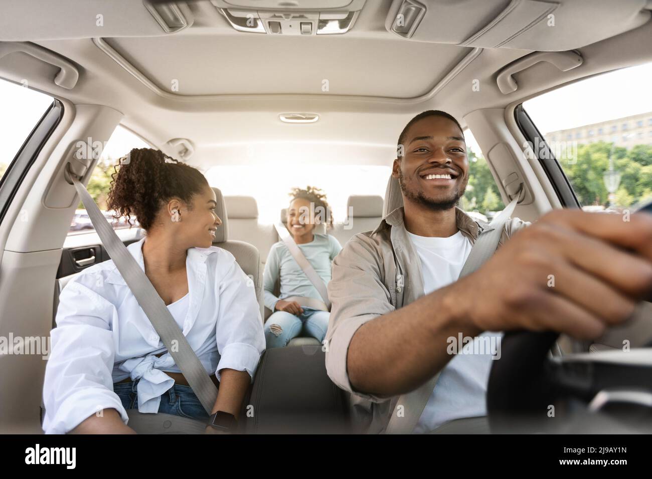 Mom driving daughter hi-res stock photography and images - Alamy