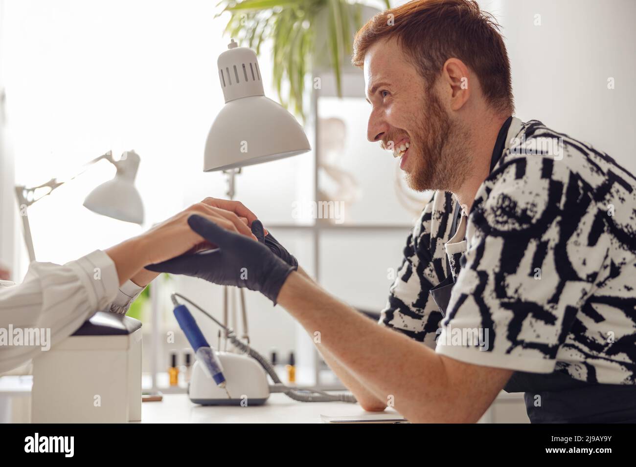 Nail technician working hi-res stock photography and images - Alamy