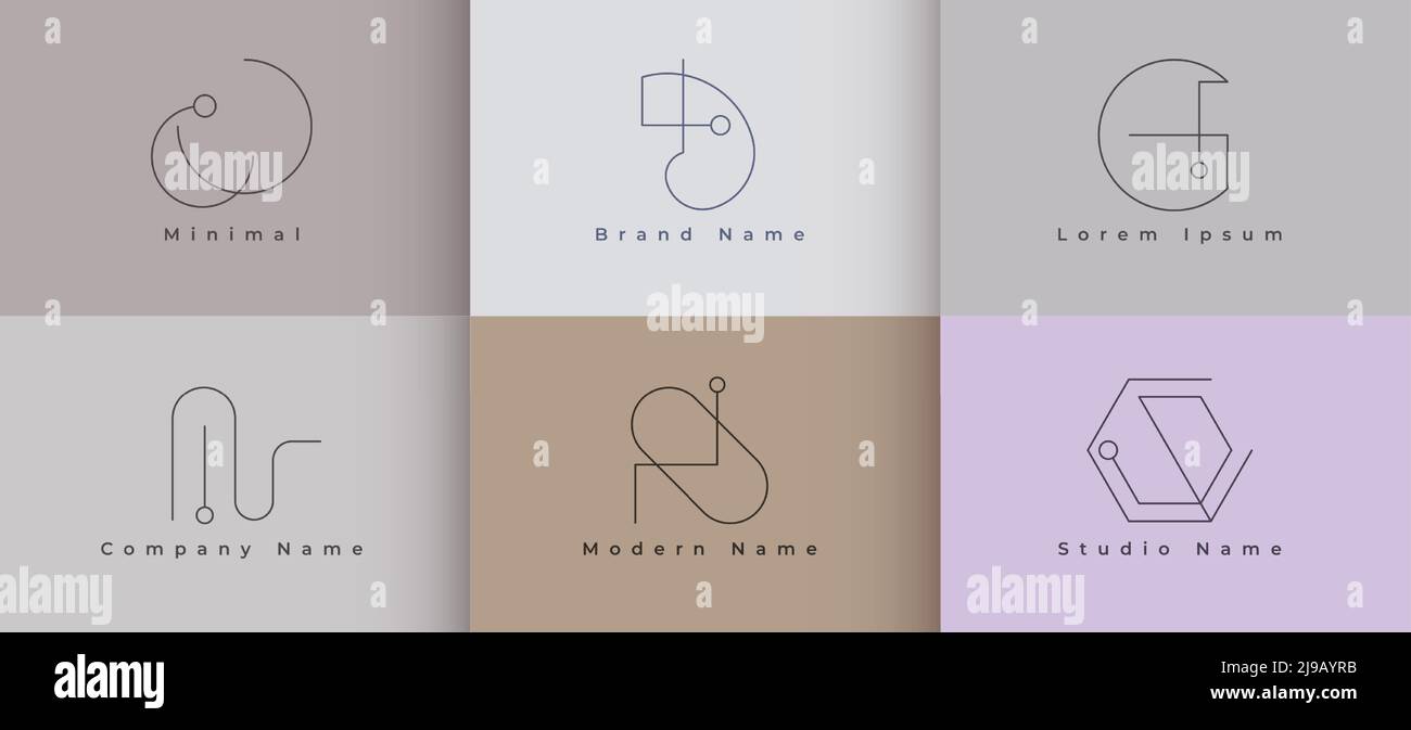 At minimal logo design Stock Vector Images - Alamy