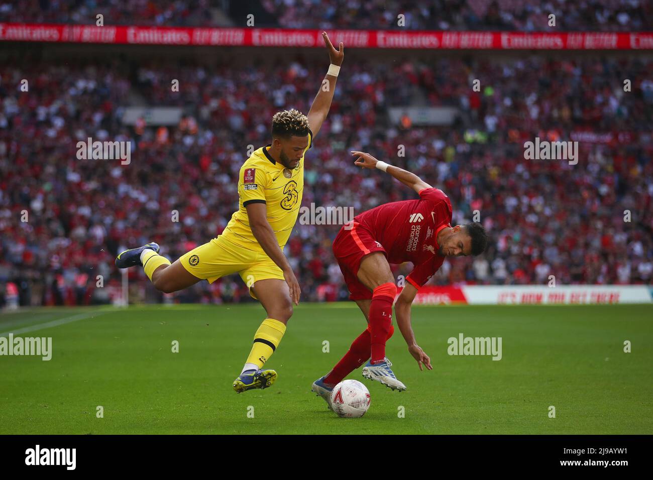 Reece James of Chelsea and Luis Diaz of Liverpool - Chelsea v Liverpool ...