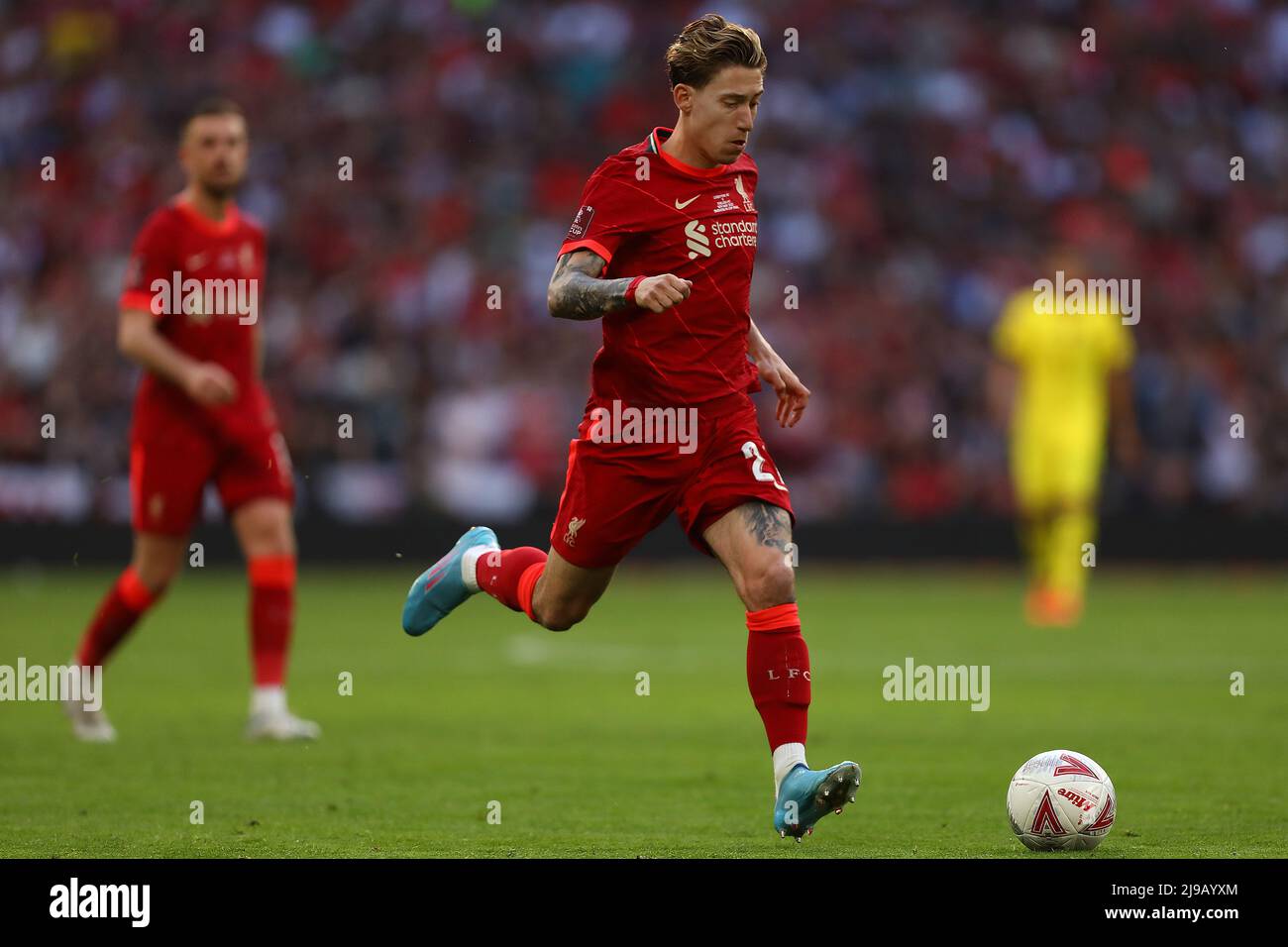 Kostas Tsimikas of Liverpool - Chelsea v Liverpool, The Emirates FA Cup ...