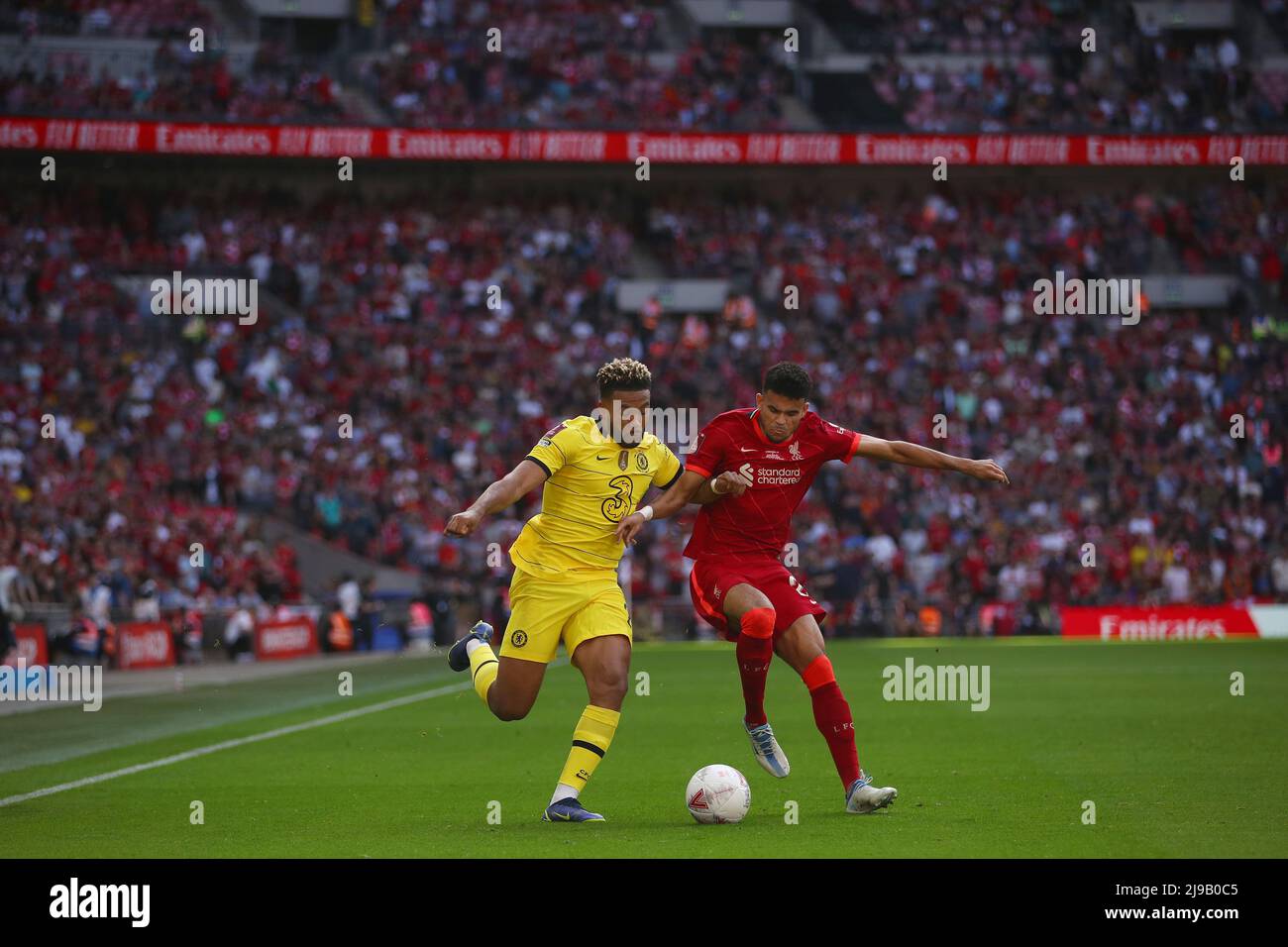 Reece James of Chelsea and Luis Diaz of Liverpool - Chelsea v Liverpool ...