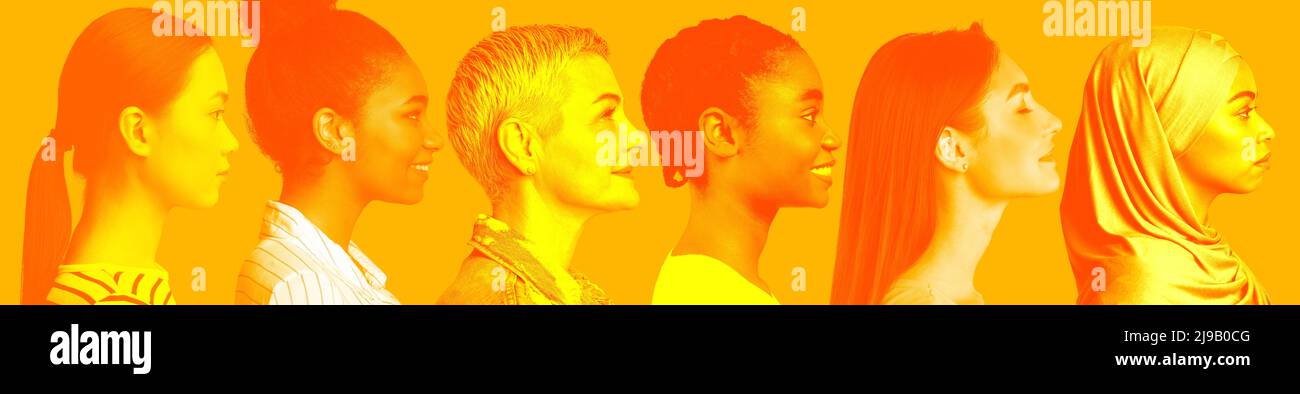 Neon face collage hi-res stock photography and images - Alamy