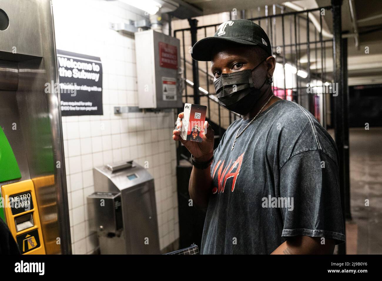 New York, New York, USA. 21st May, 2022. A person proudly displayed MTA ...