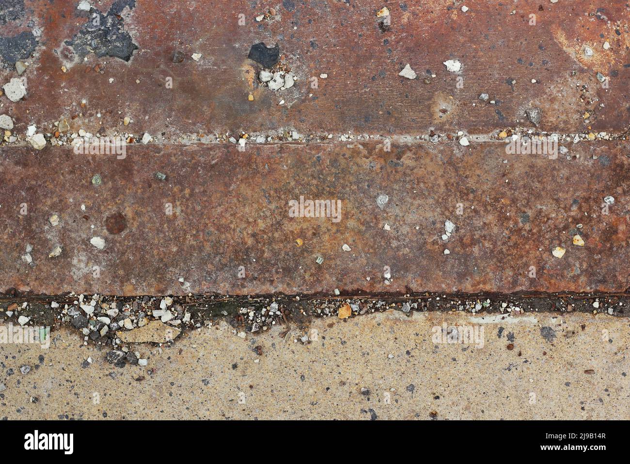 Structural metal plate rusting and corroding as part of an abandoned ...