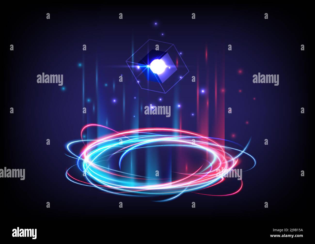 3d futuristic portal Stock Vector Images - Alamy