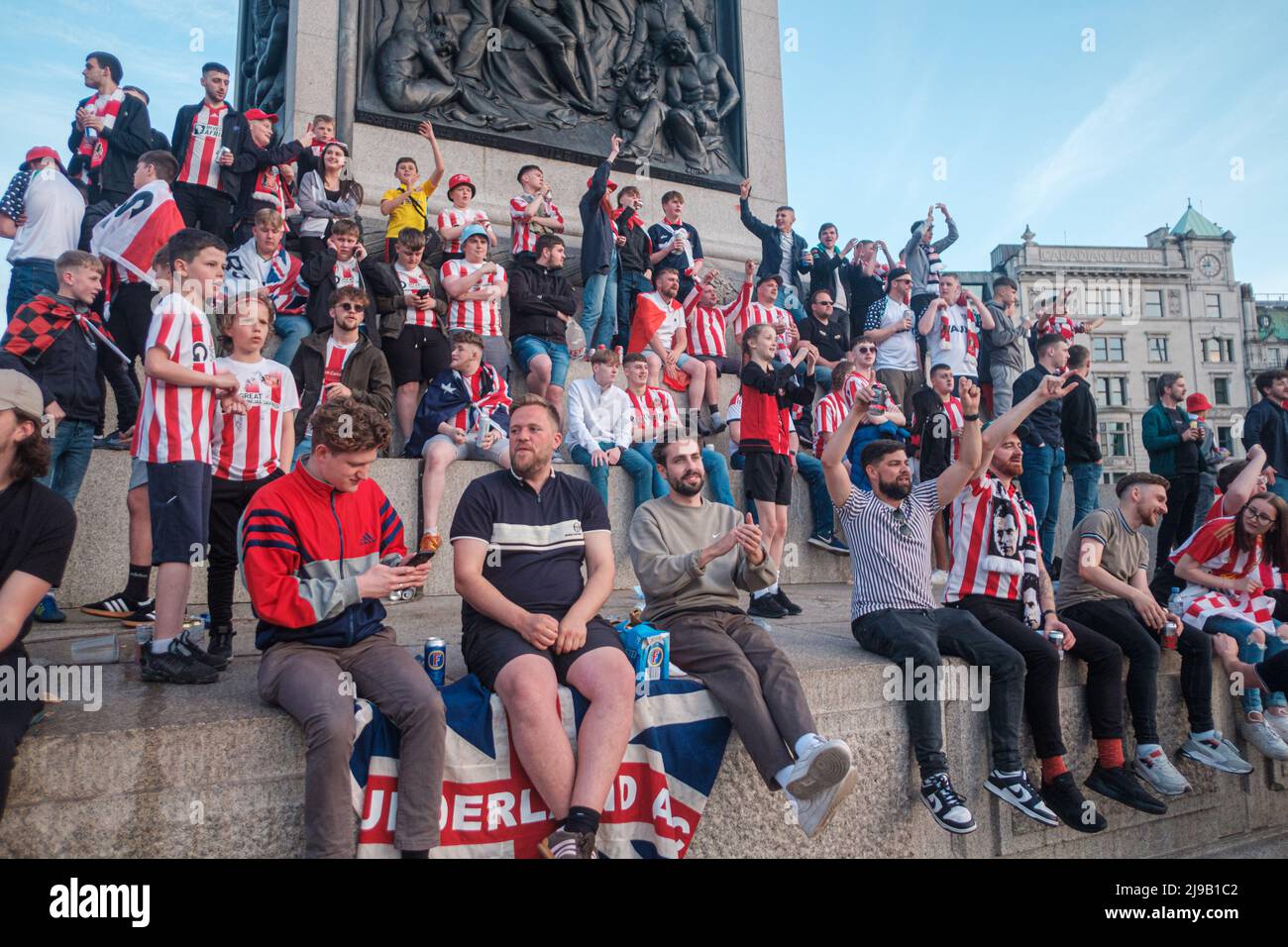 21/05/22, Sunderland AFC Fans Celebrate into the Night in Trafalgar ...