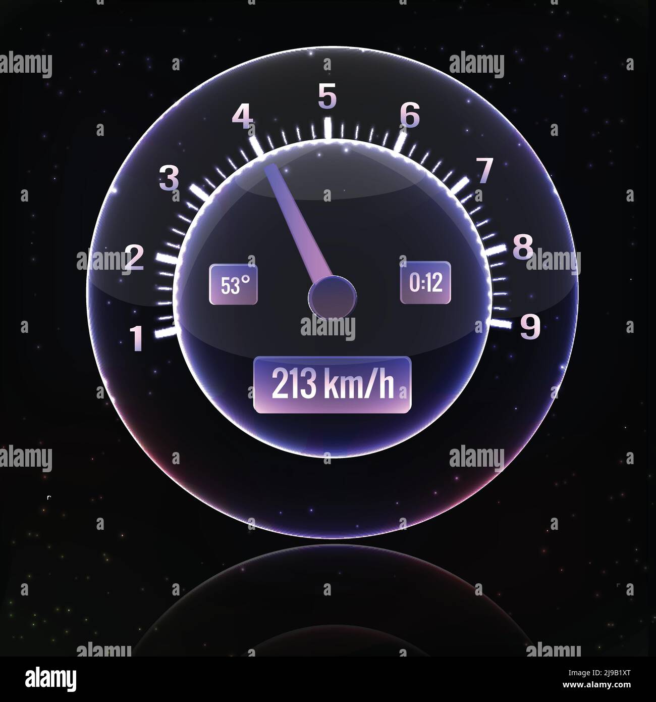 Speedometer interface background vector Illustration Stock Vector Image ...