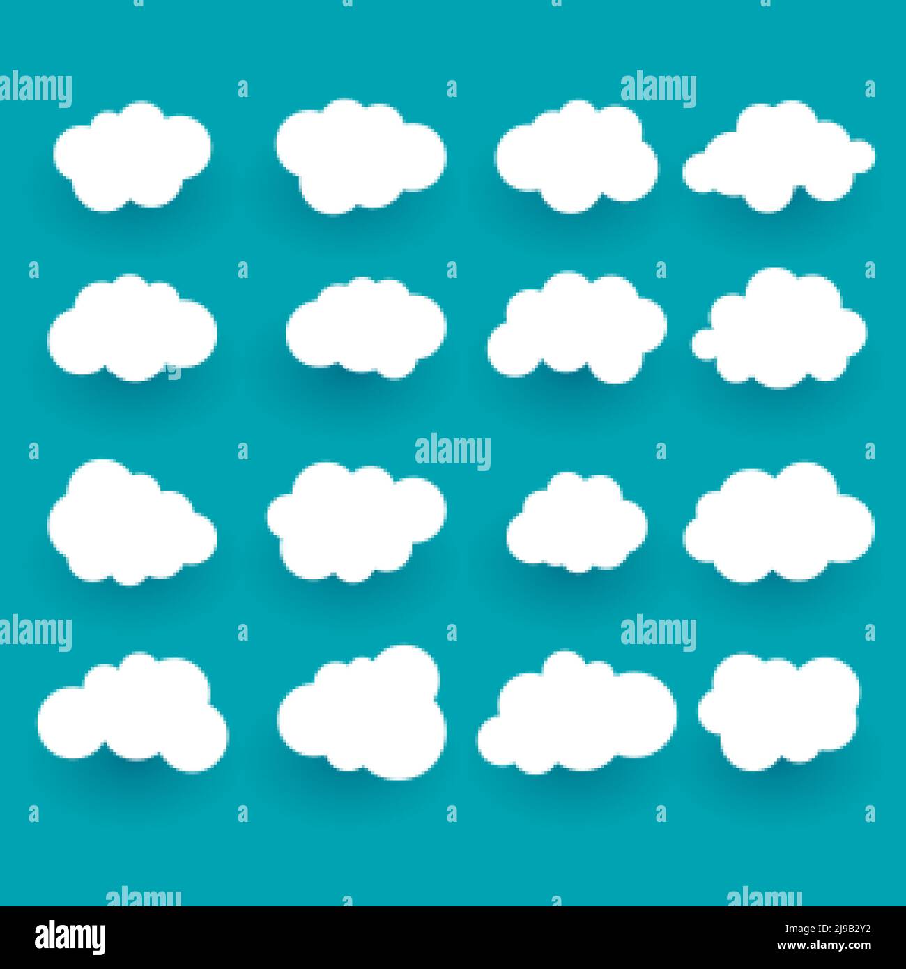 Set different shape clouds design Stock Vector Images - Alamy