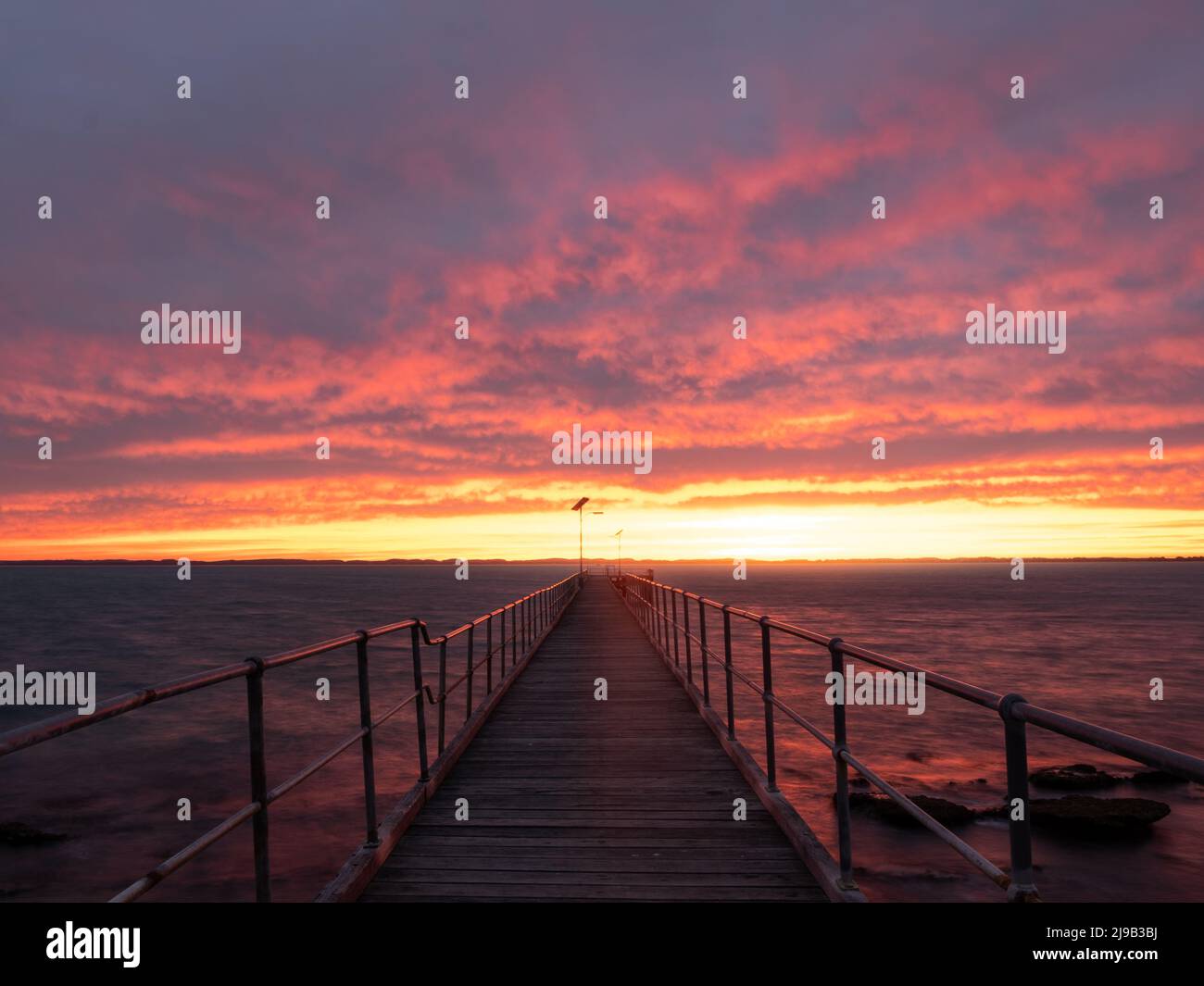 Robe Jetty at a beautiful sunrise Stock Photo - Alamy
