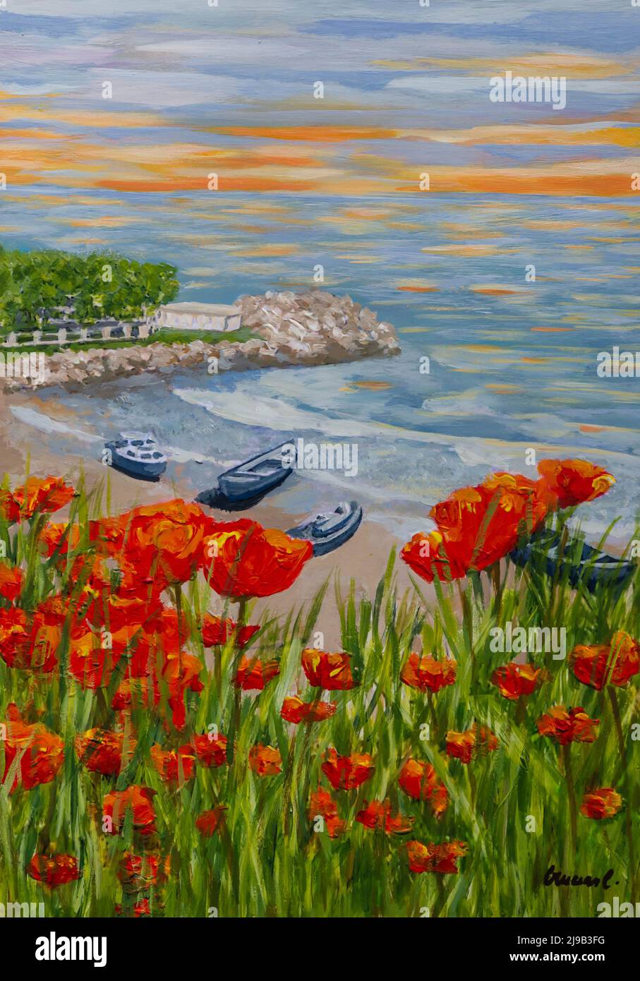 At the seaside Stock Photo - Alamy