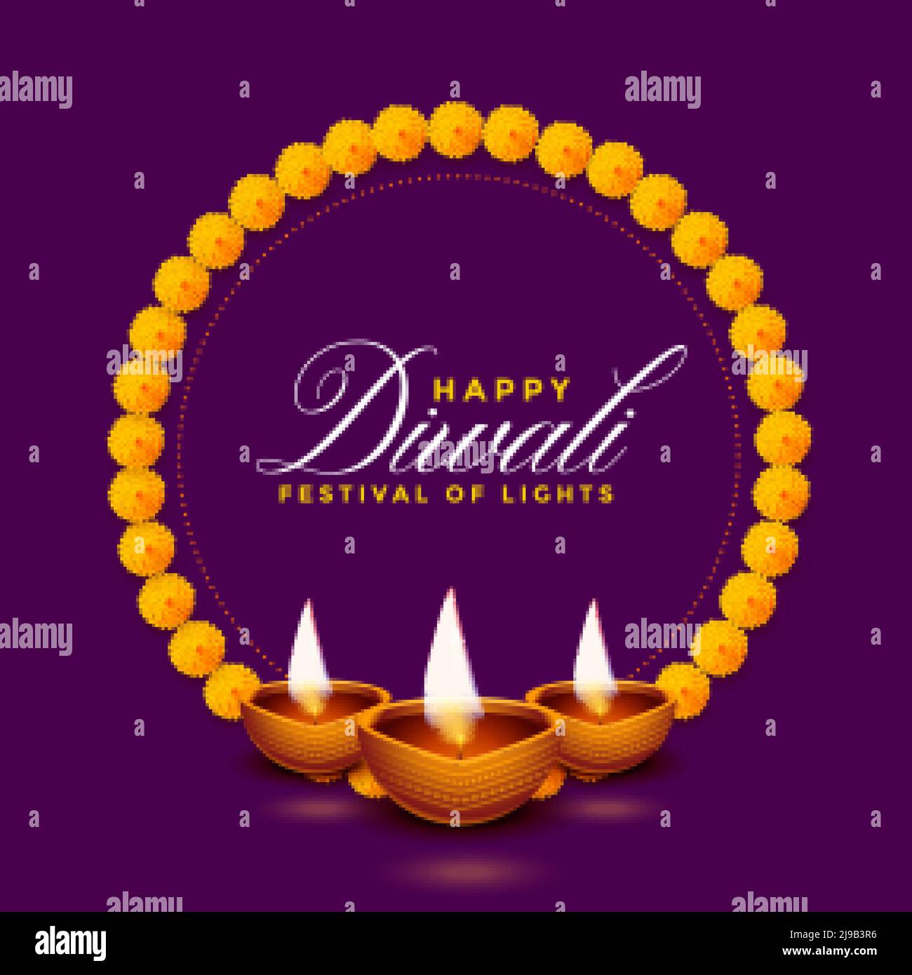 Diwali flower lamp Stock Vector Images - Alamy