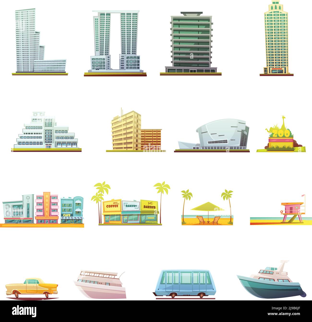 Miami beach buildings city landscape tourists attractions and ...