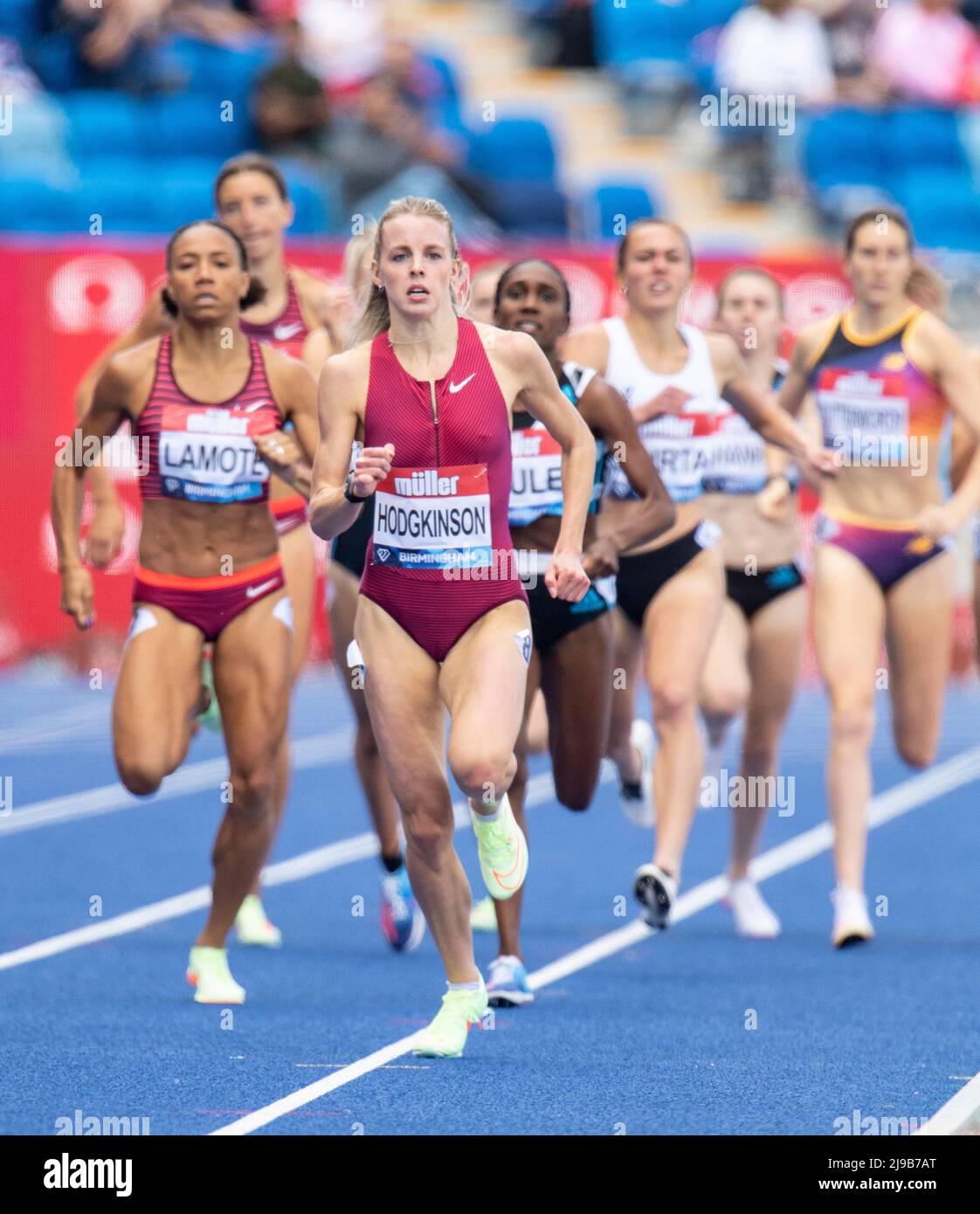 Birmingham, UK. 21st May, 2022. Keely Hodgkinson competing in the women ...