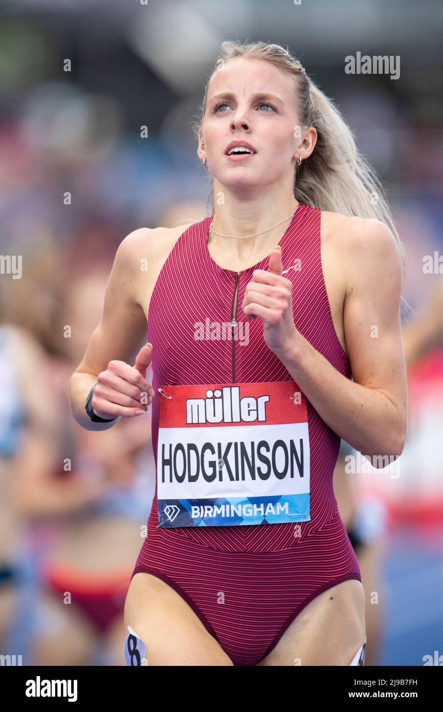 Birmingham, UK. 21st May, 2022. Keely Hodgkinson competing in the women ...