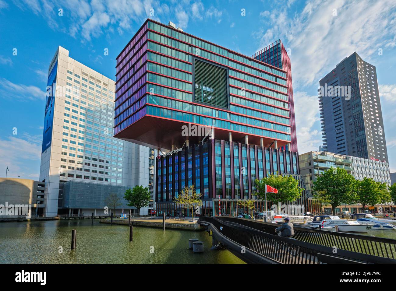 View of Rotterdam sityscape with modern architecture skyscrapers Stock ...