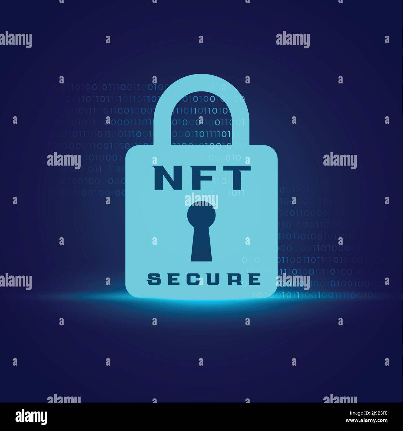 NFT secure digital lock concept background Stock Vector Image & Art - Alamy