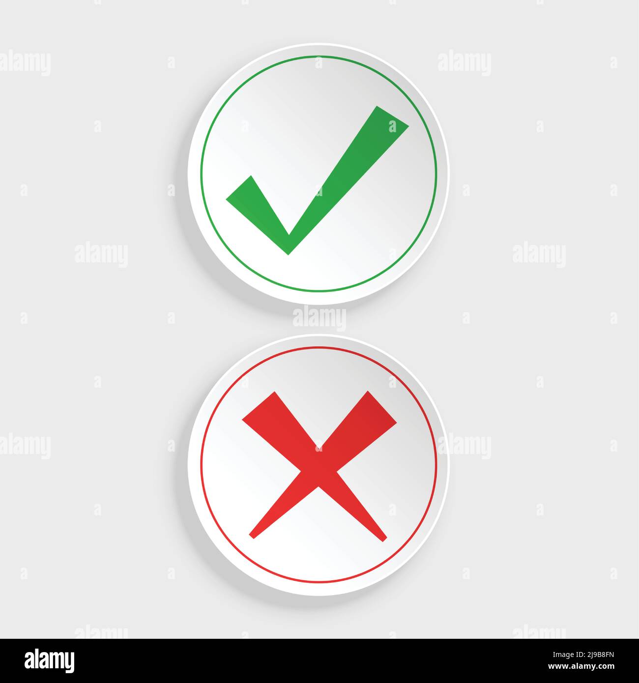 Tick cross sticker hi-res stock photography and images - Alamy