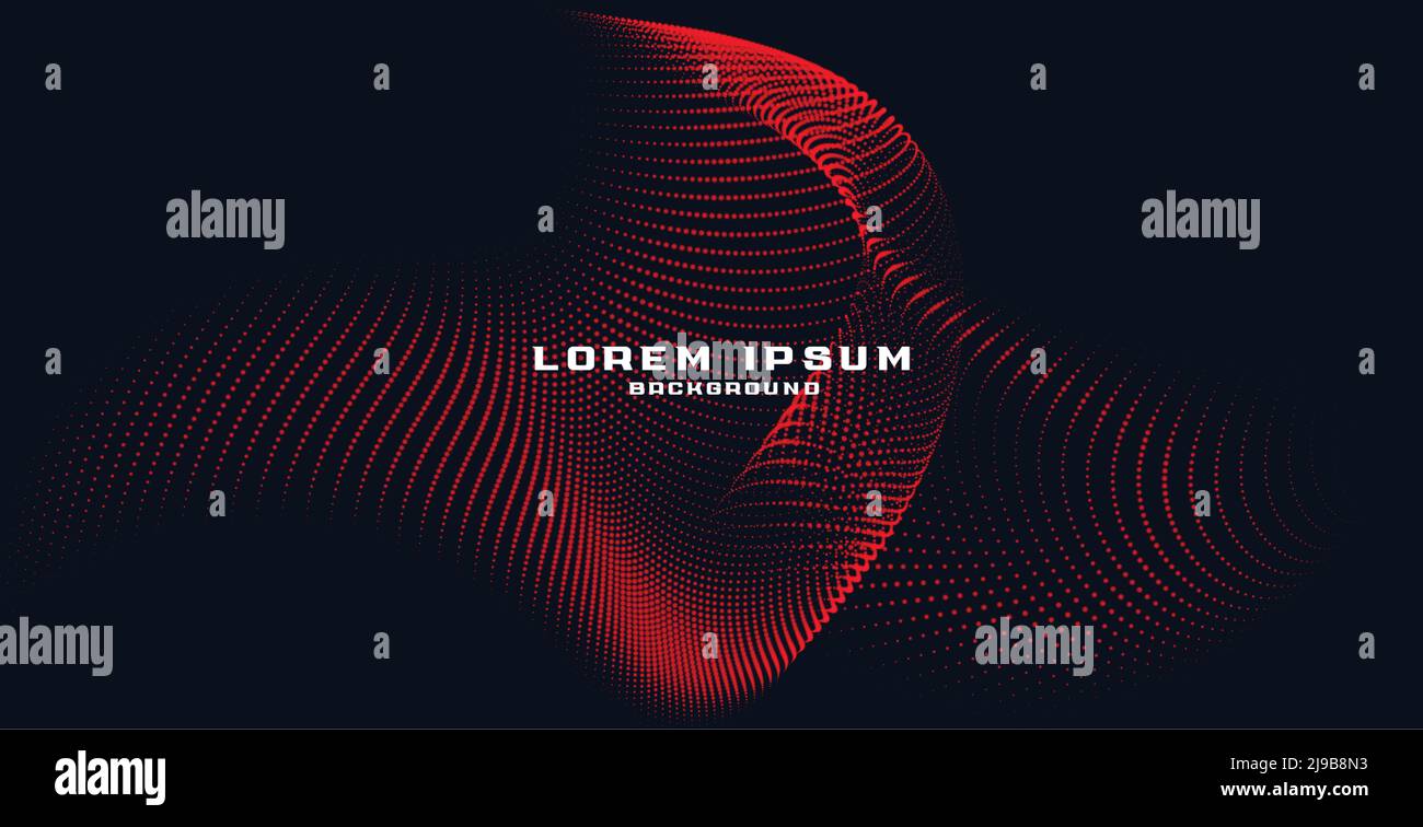 red particle wave digital background Stock Vector Image & Art - Alamy