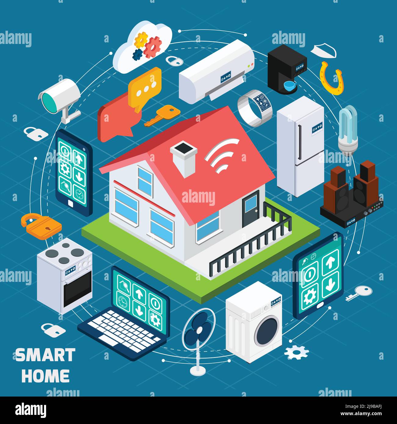 Smart home iot internet of things comfort and security innovative ...