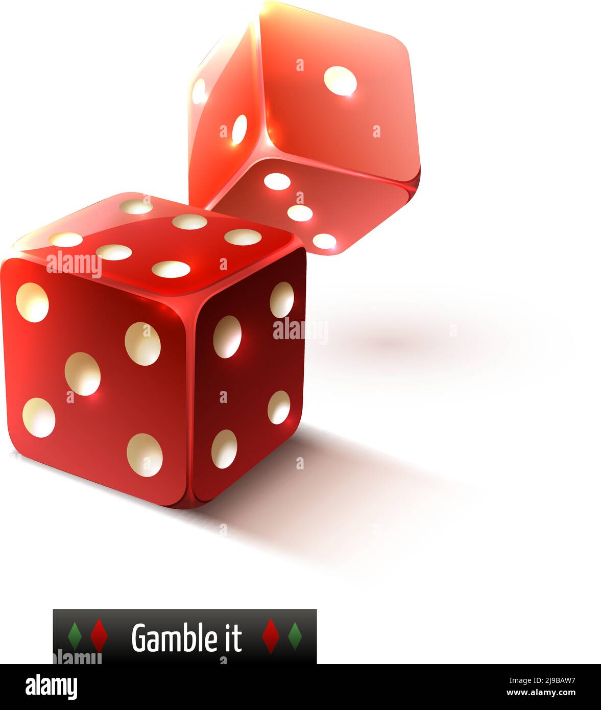 Game gamble casino dice set realistic isolated on white background ...