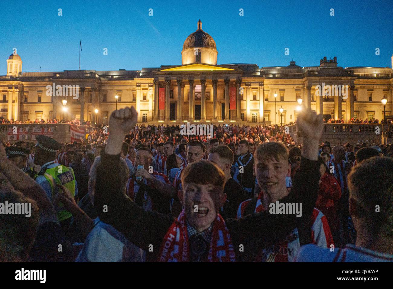 21/05/22, Sunderland AFC Fans Celebrate into the Night in Trafalgar ...