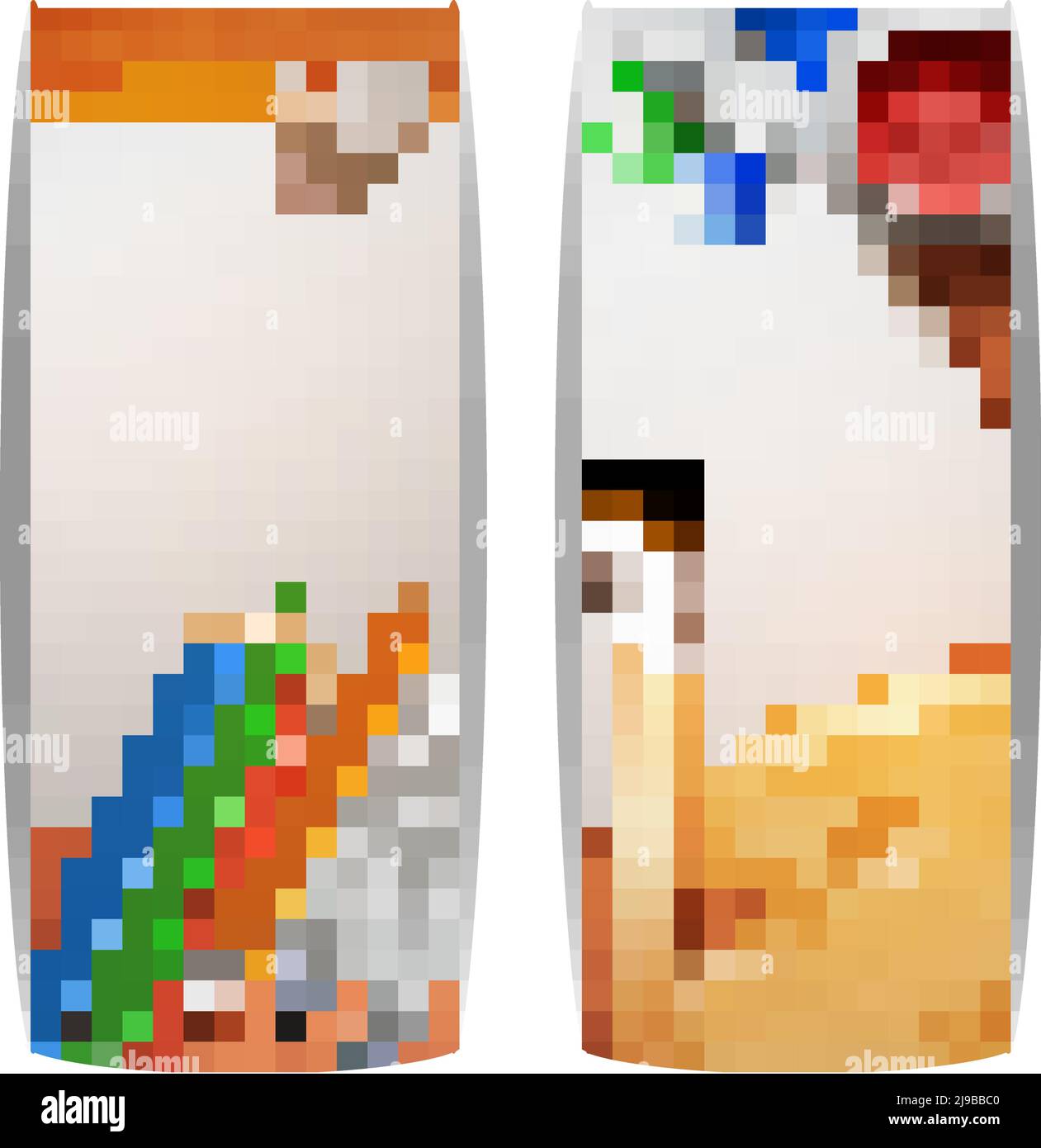 Drawing banners vertical set with painter tools and paper on wooden ...