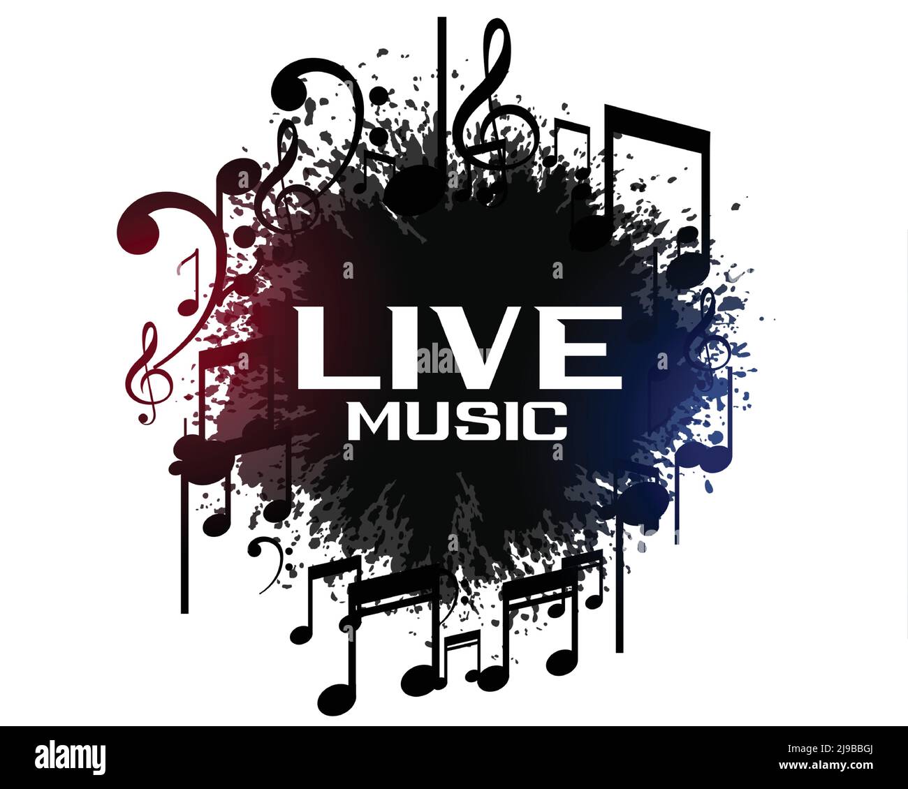 Her live music Stock Vector Images - Alamy