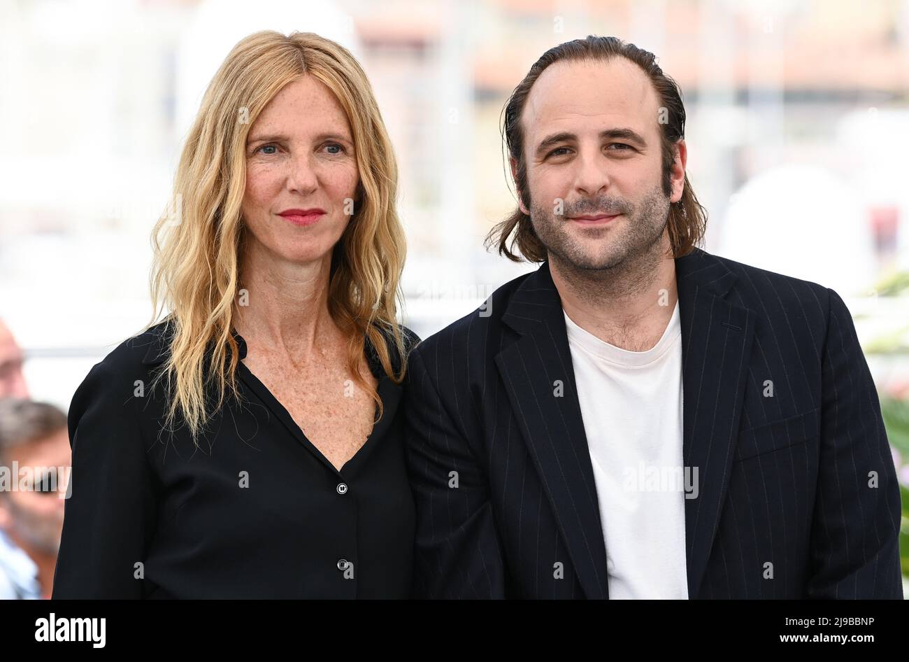 May 22nd 2022 Cannes France Sandrine Kiberlain And Vincent Macaigne