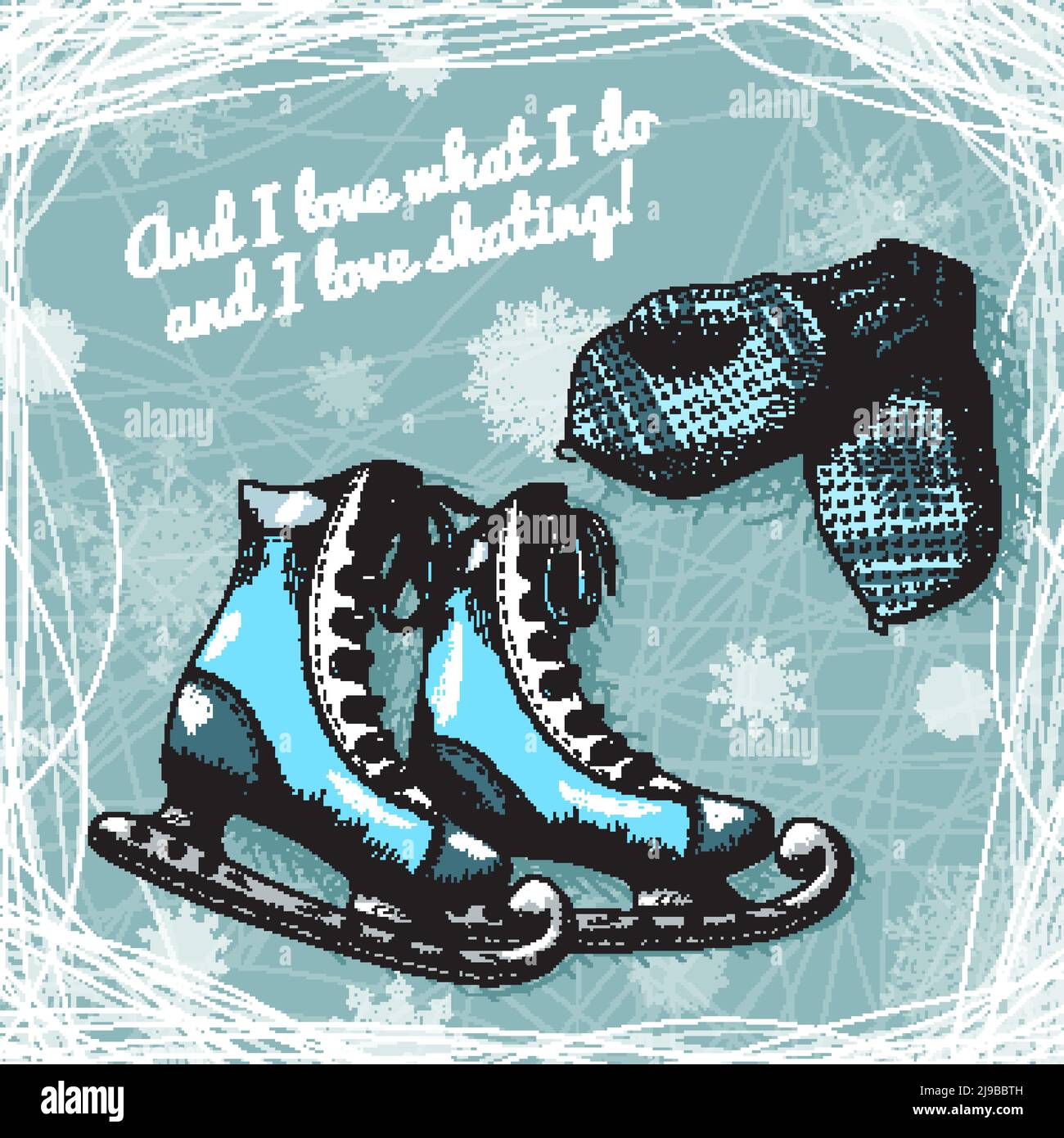 Poster template ice skating rink Stock Vector Images - Alamy