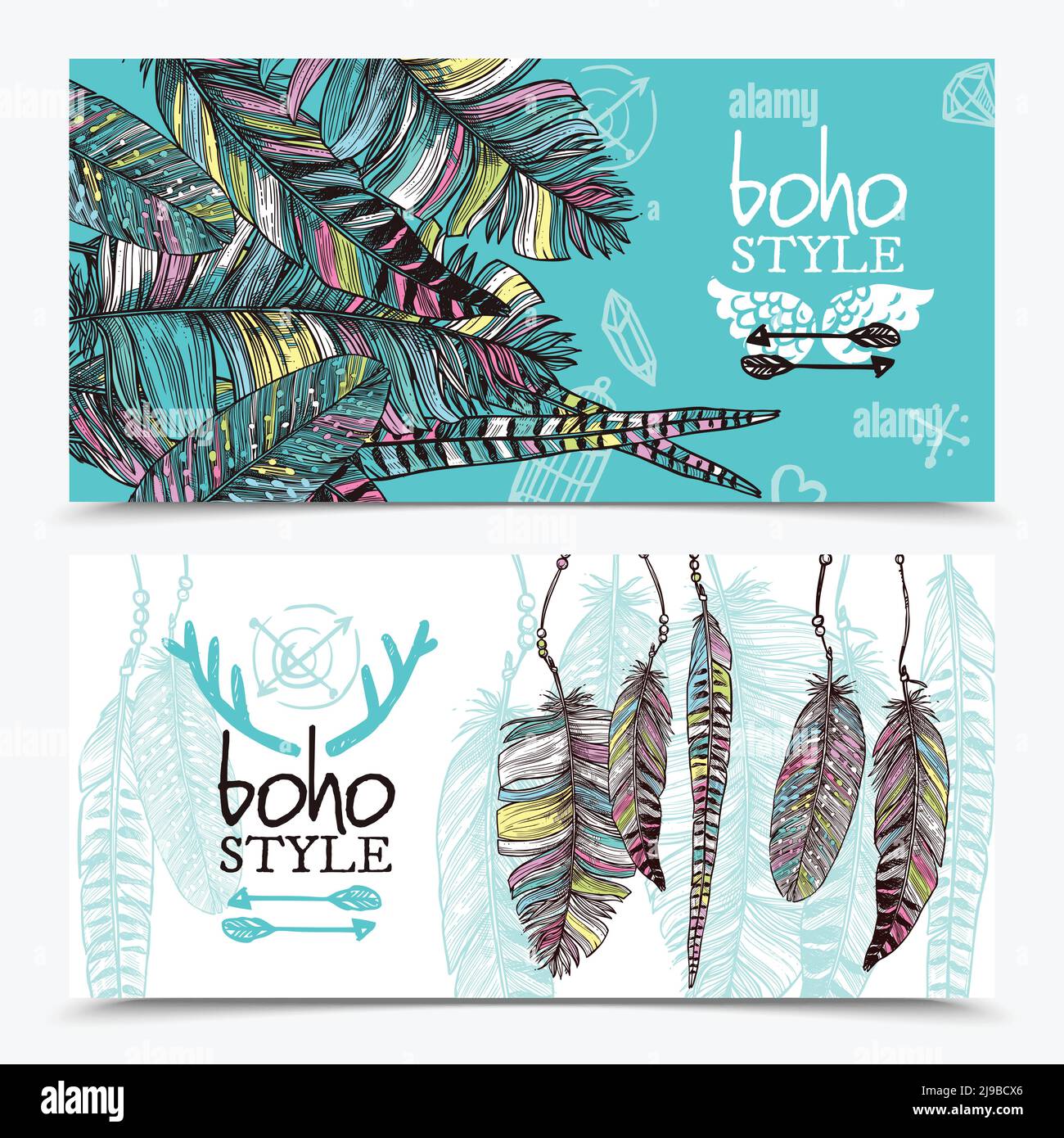 Decorative plumes Stock Vector Images - Alamy