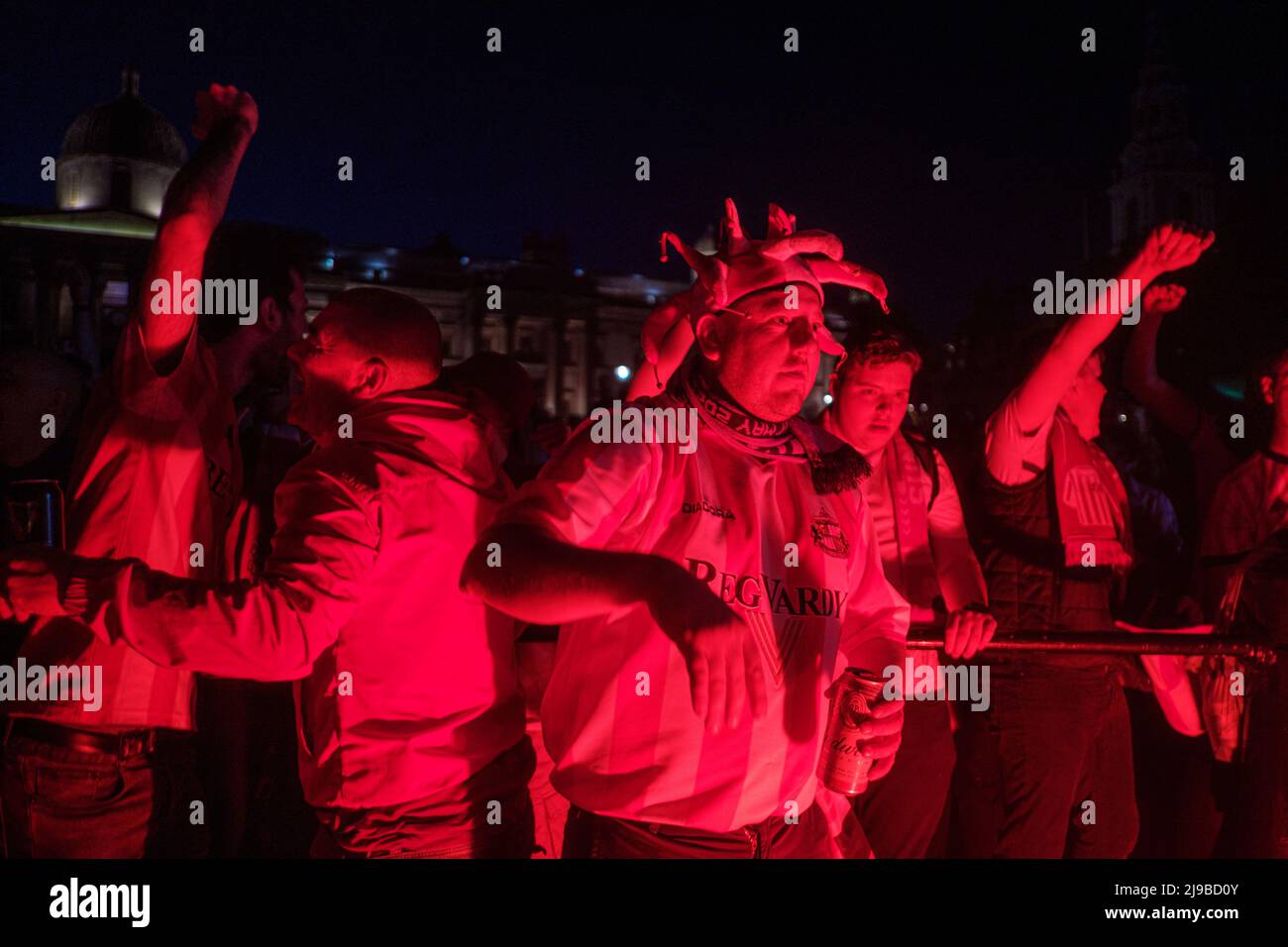 21/05/22, Sunderland AFC Fans Celebrate into the Night in Trafalgar ...
