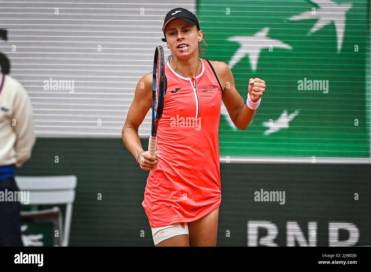 Magda LINETTE of Poland celebrates his point during the Day one of ...